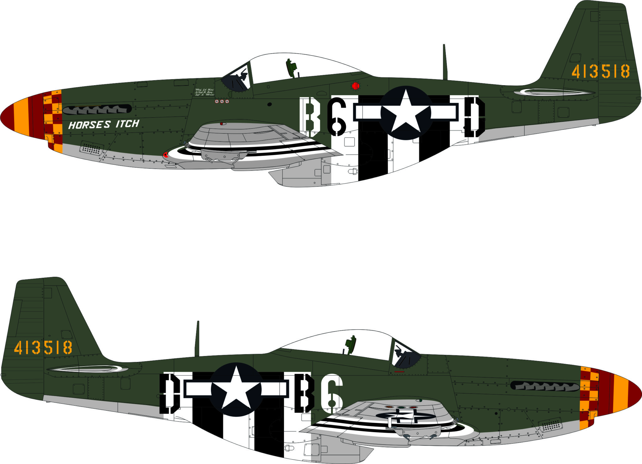 P-51D Profile - "Horses Itch" - Bud Anderson: To Fly and Fight